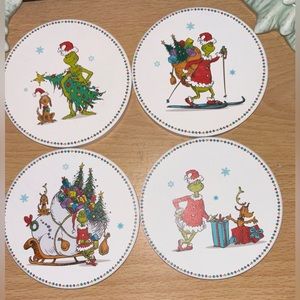 The Grinch | Holiday | The Grinch Who Stole Christmas Set Of 4 Round ...